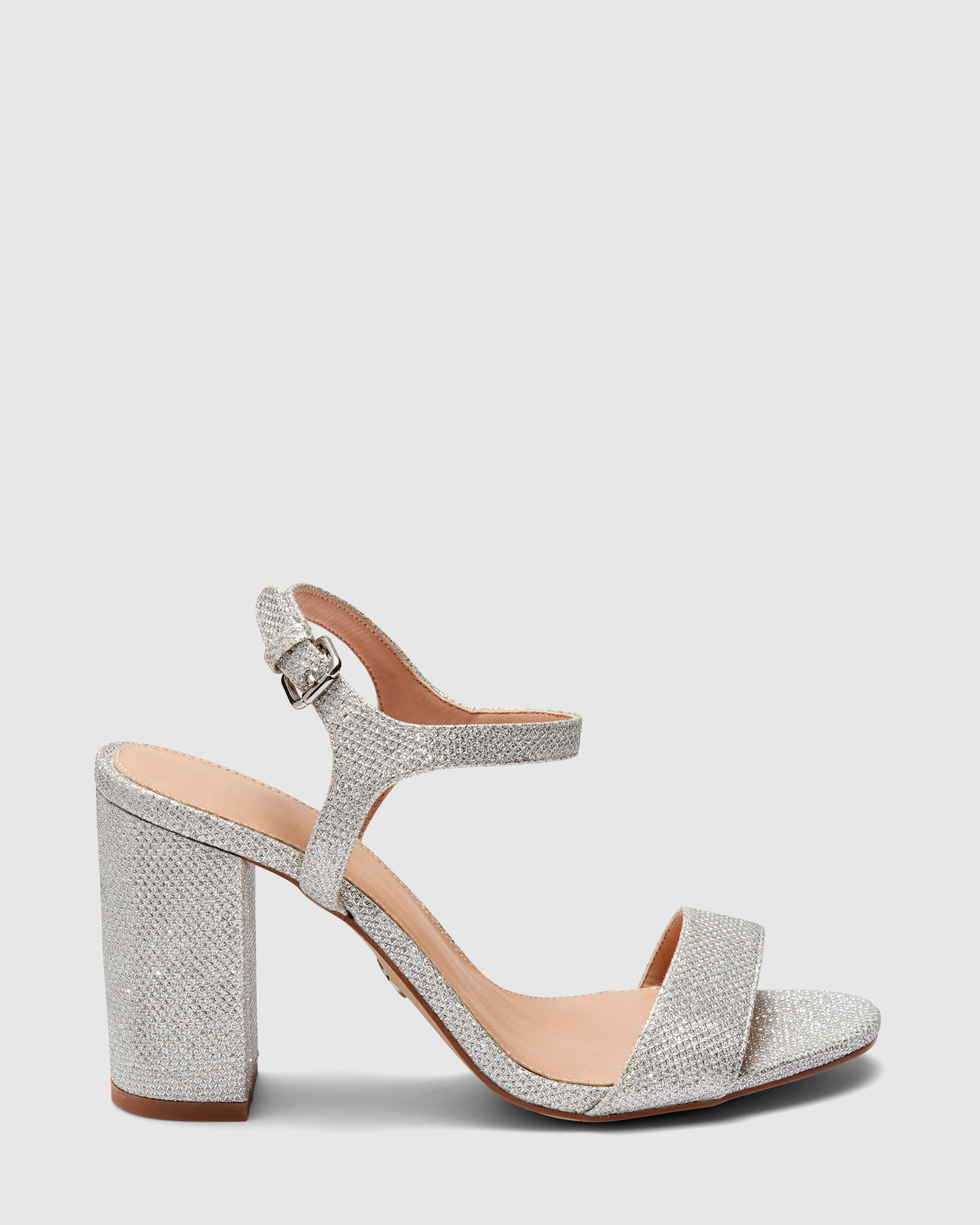 PROSECCO SILVER Block Heels | Buy Women's HEELS Online | Novo Shoes NZ