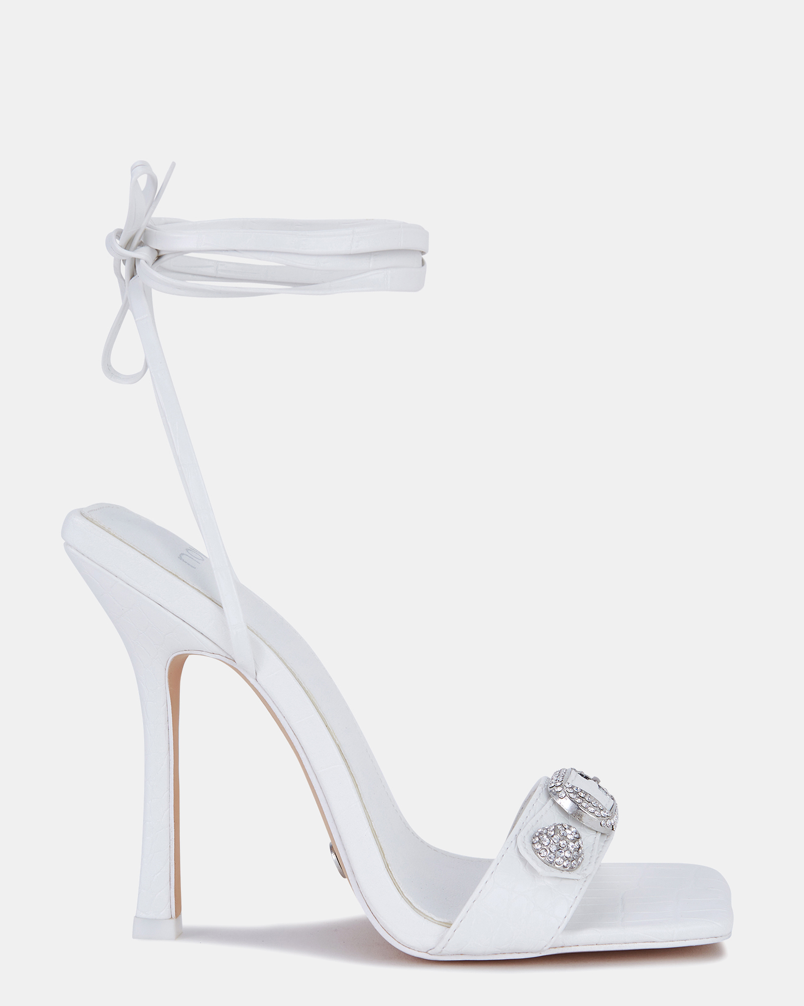 ZALOHA WHITE Lace Up Heels | Buy Women's HEELS Online | Novo Shoes NZ