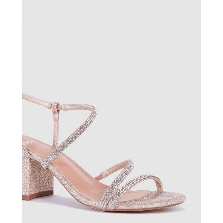 PRAISE GOLD Low Heels | Buy Women's HEELS Online | Novo Shoes NZ