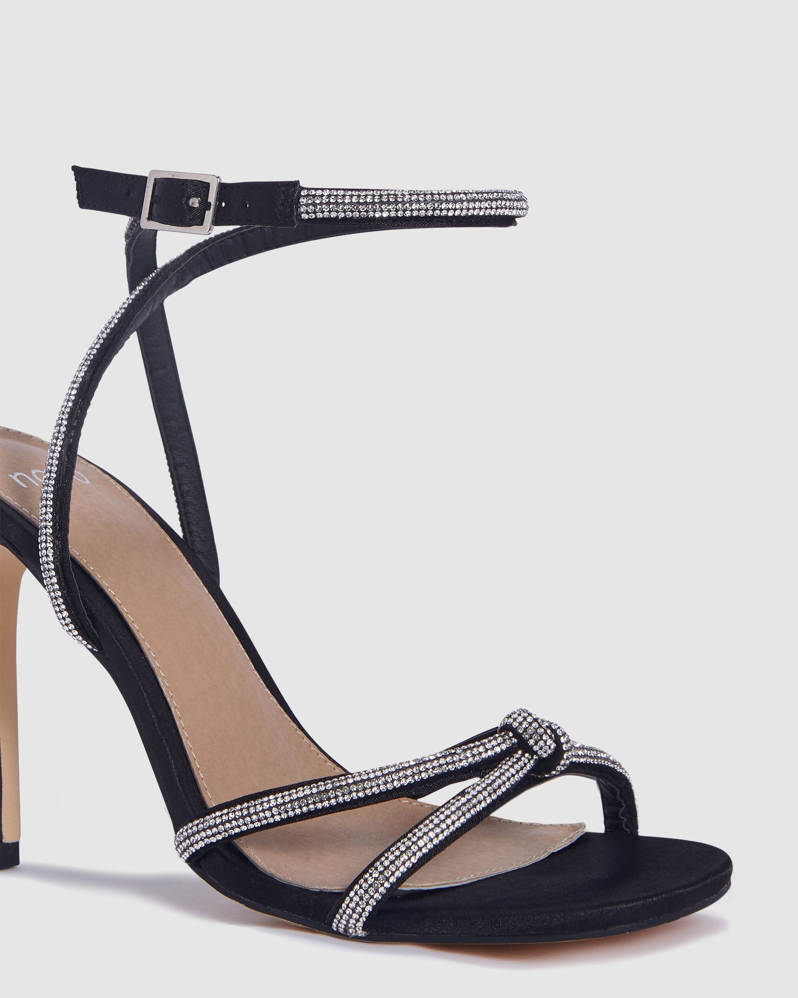 ZARAH Black Satin High Heels | Buy Women's HEELS Online | Novo Shoes NZ